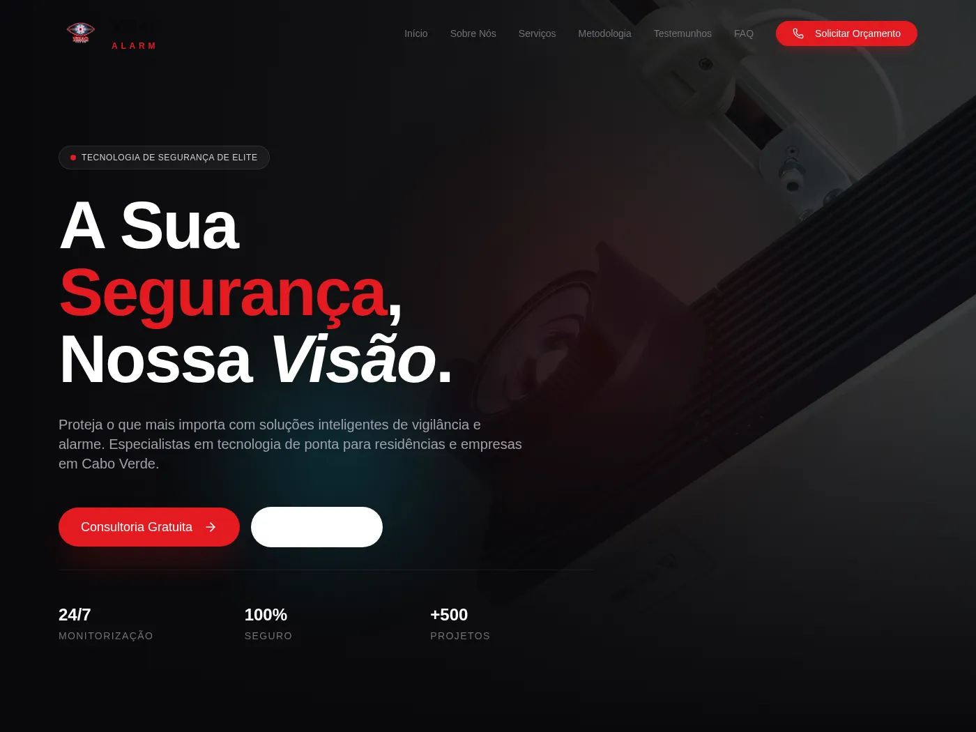 Visão Alarm Web Experience