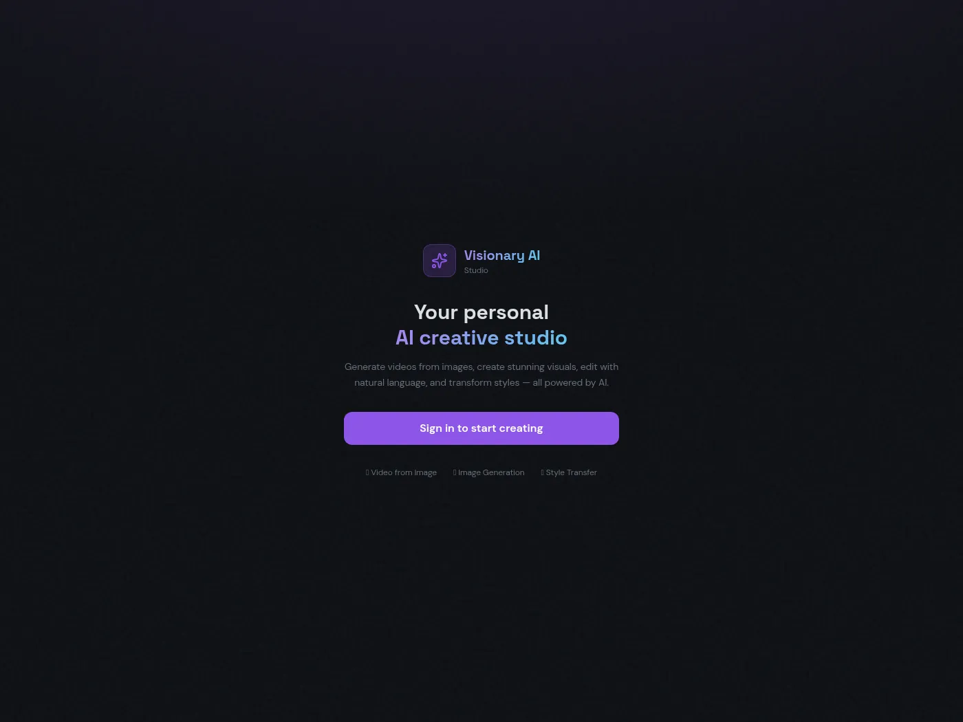 Visionary AI Studio