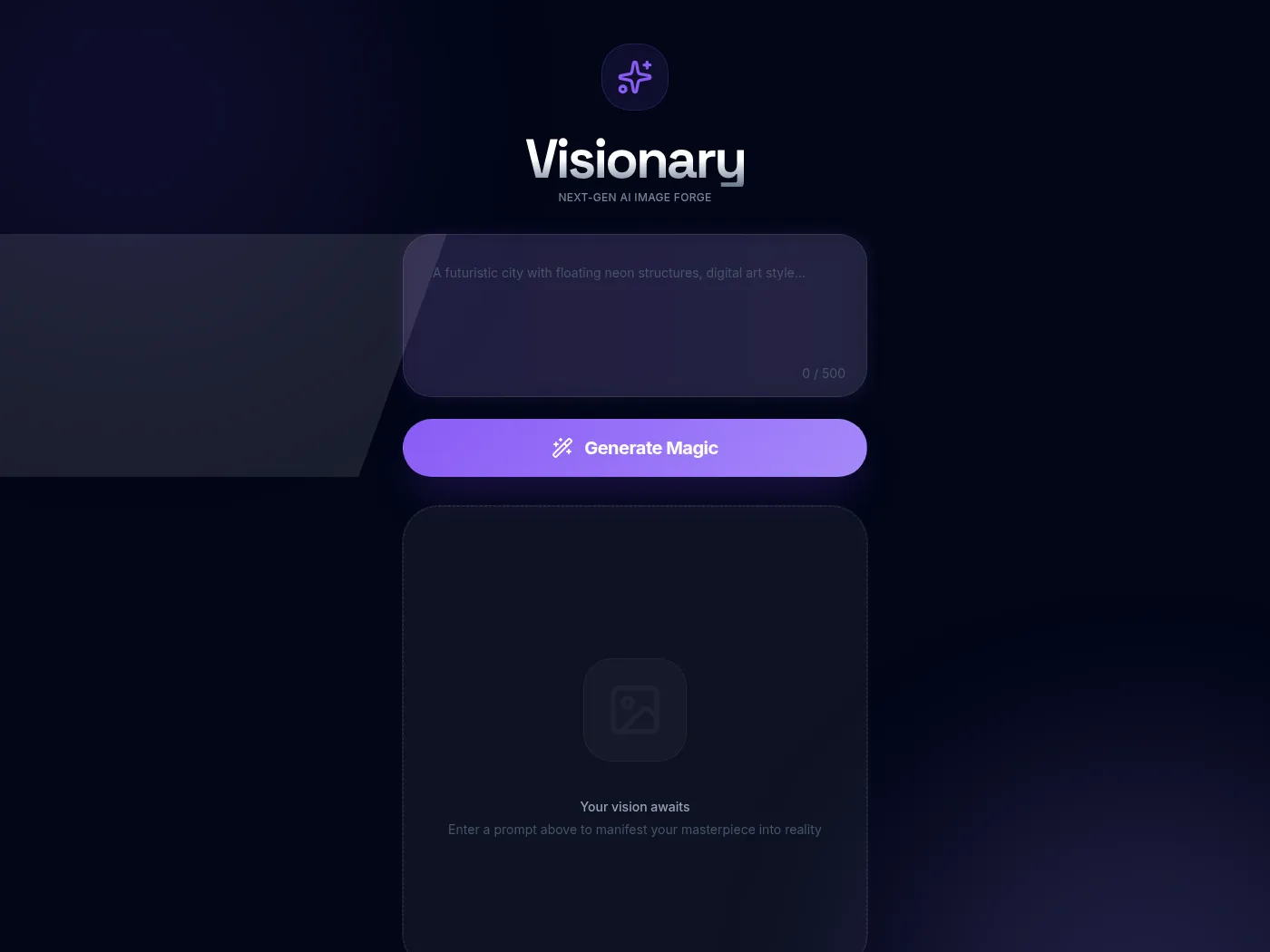 Visionary AI Image App