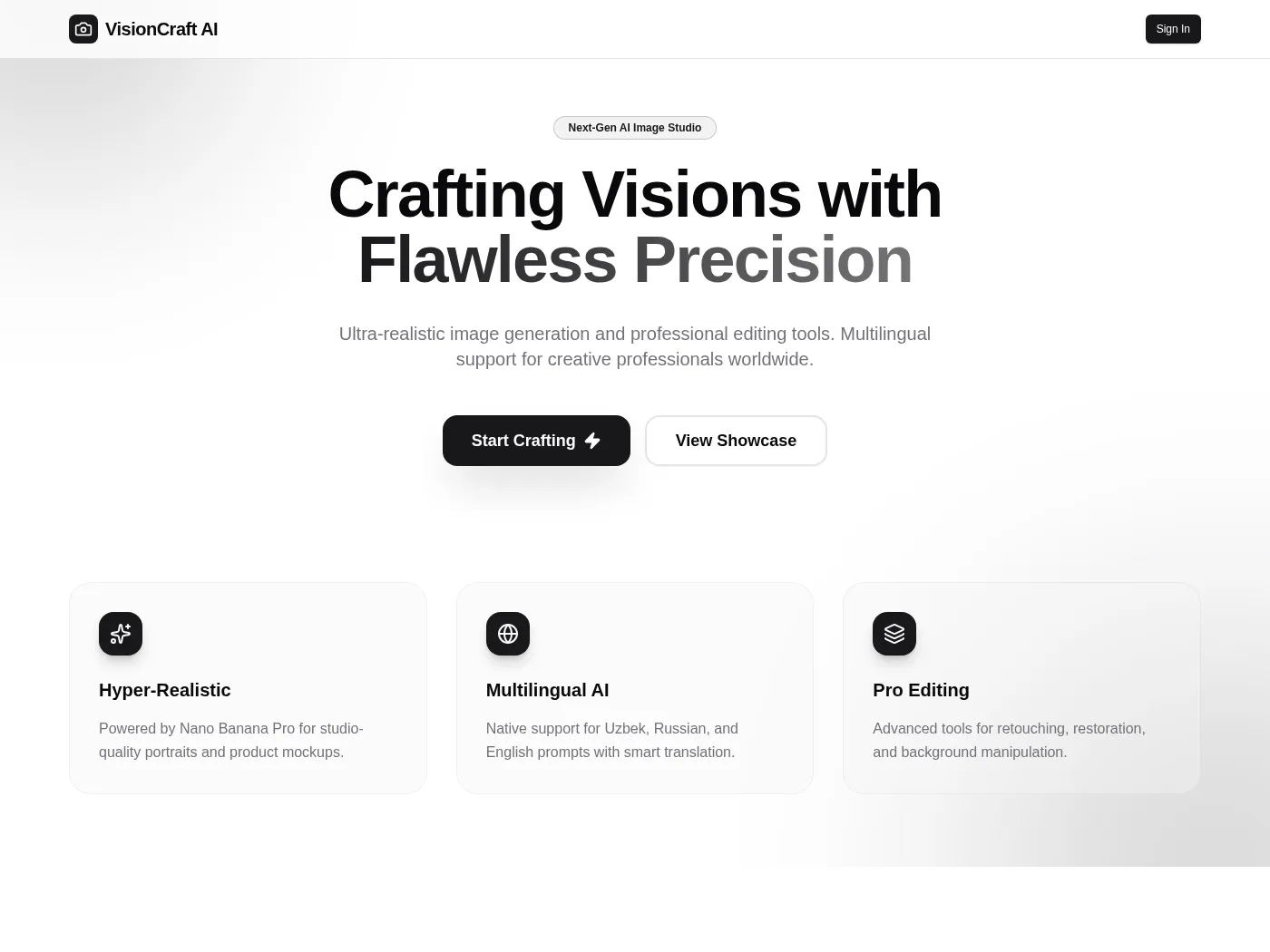 VisionCraft AI Studio