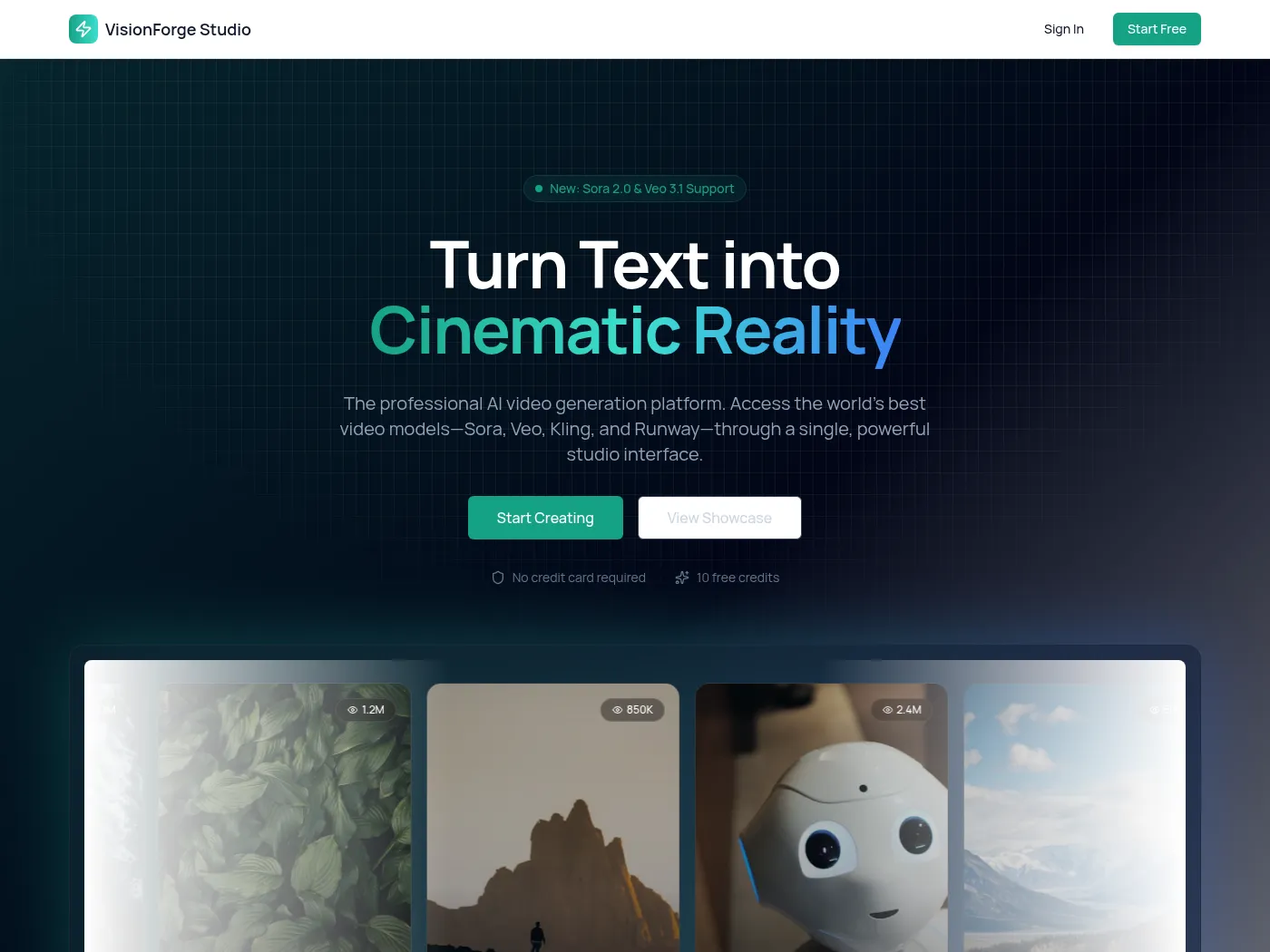 VisionForge Studio | Built with Blink
