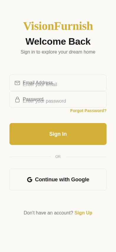 VisionFurnish Luxury App