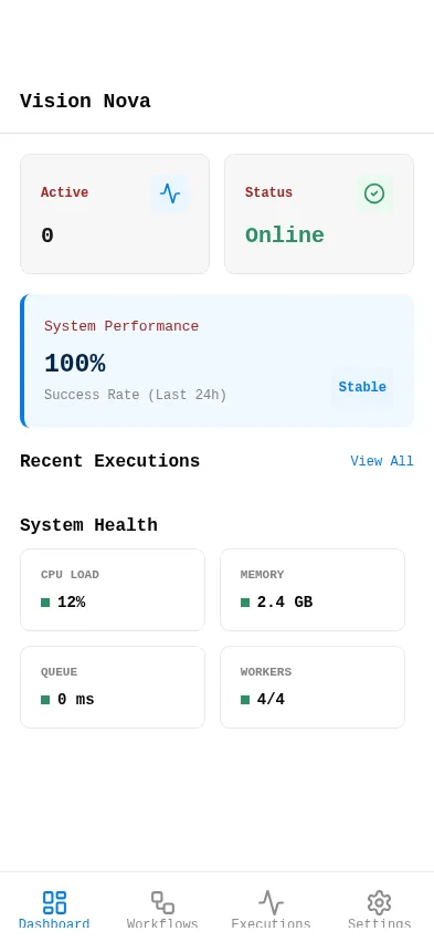 Vision Nova Workflow App