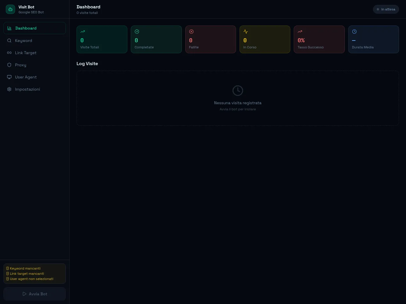 Smart Visit Bot Dashboard
