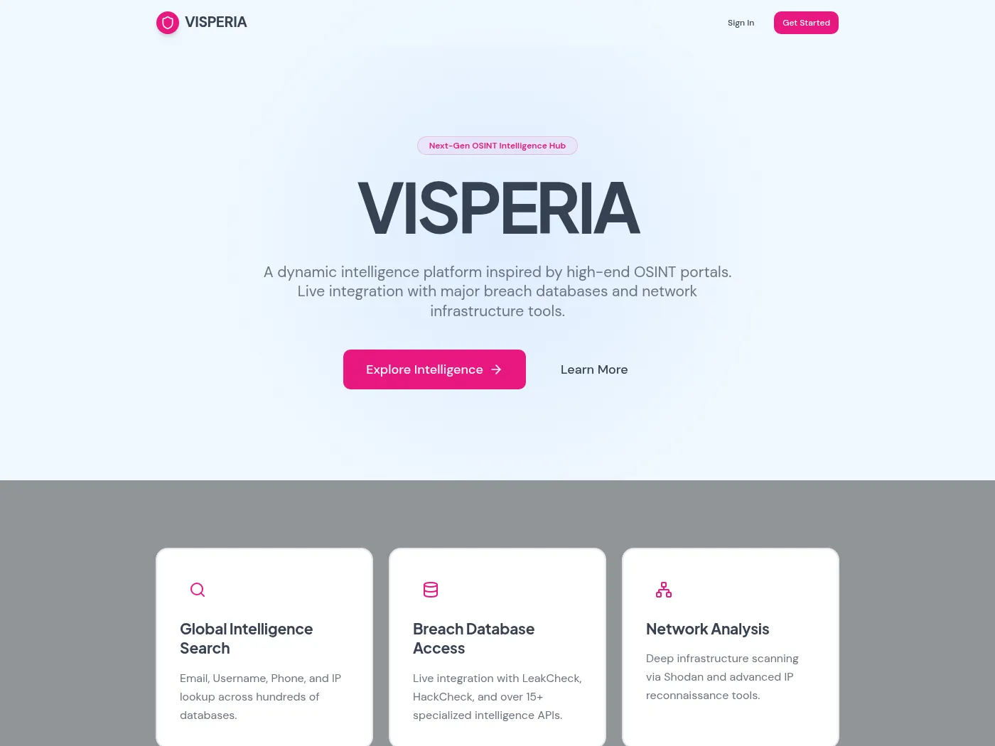 Visperia OSINT Portal