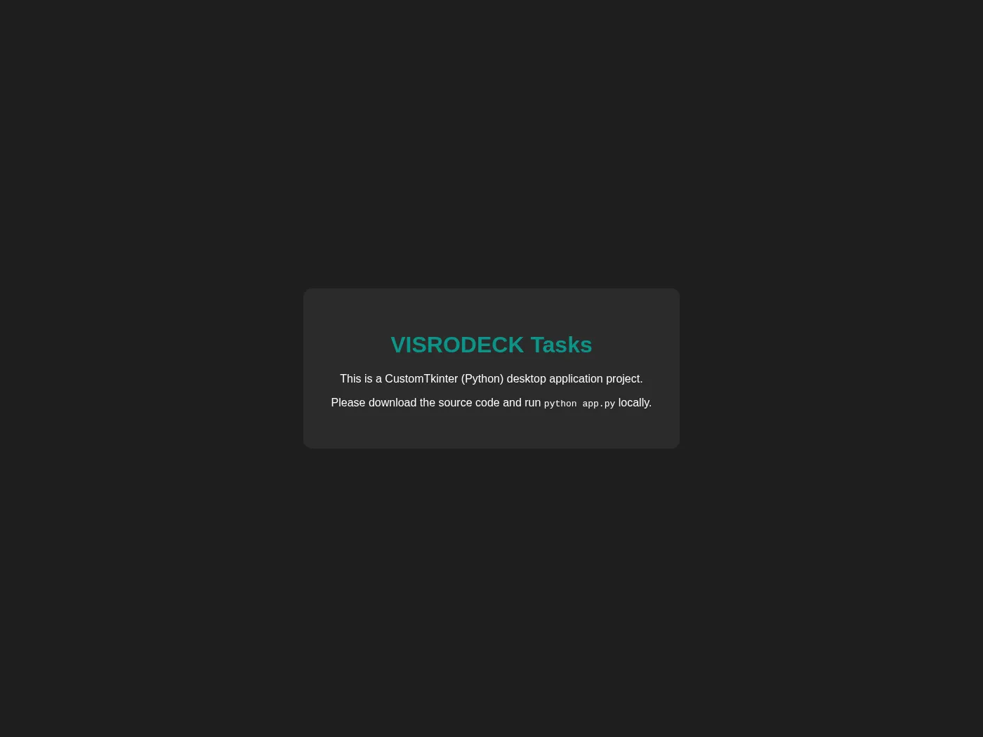 Visrodeck Tasks Manager
