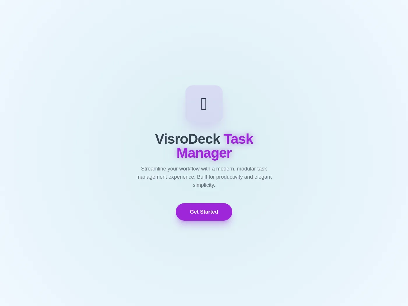 VisroDeck Task Manager