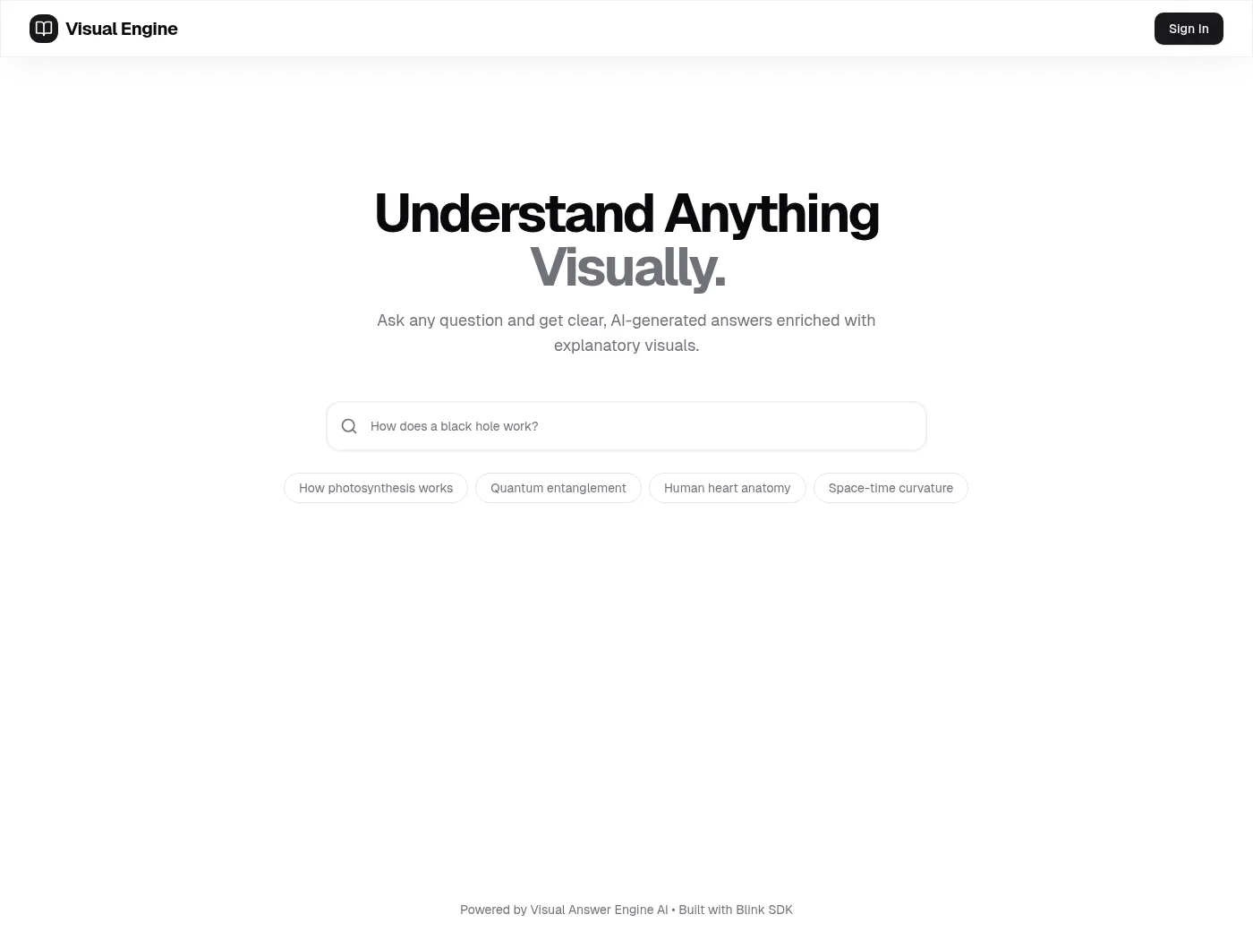 Visual Answer Engine