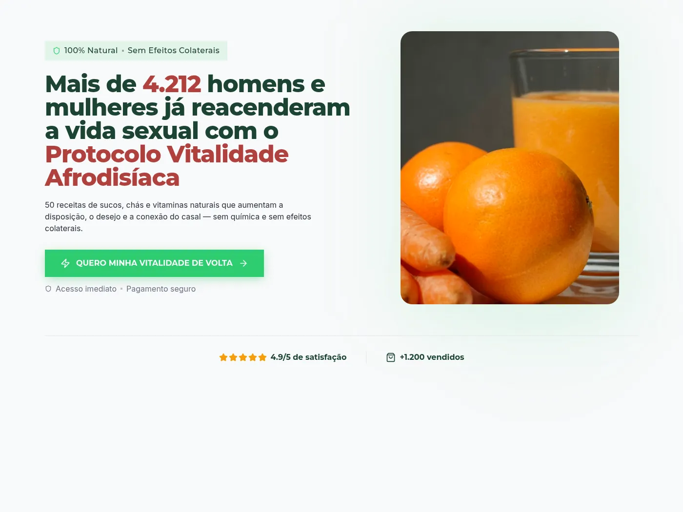 Vitalidade Natural Landing Page