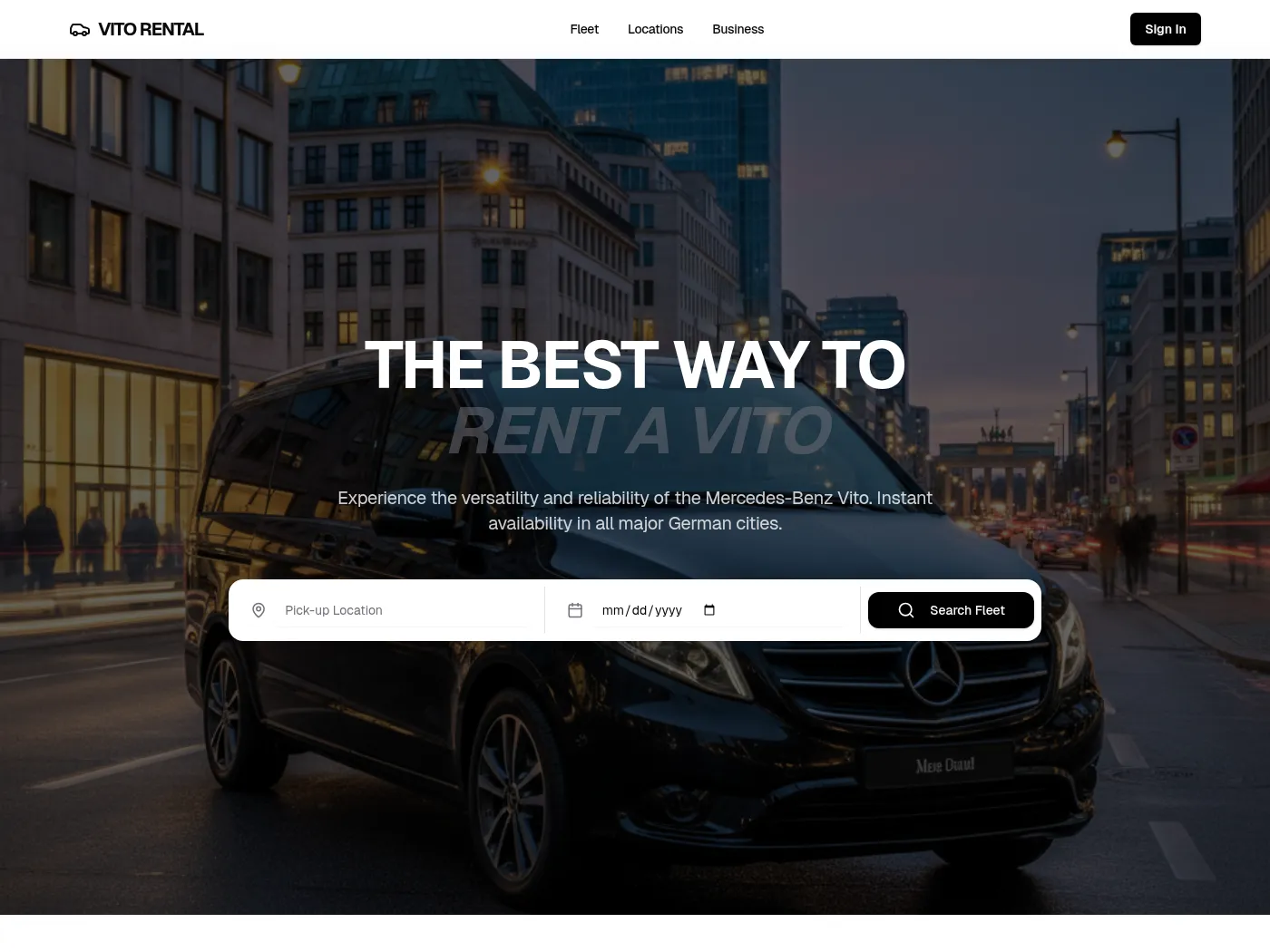 Vito Rental Germany