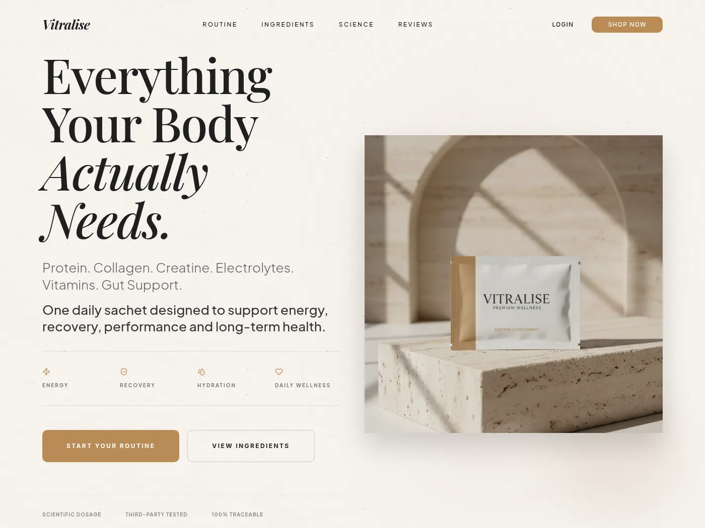 Vitralise Wellness Website