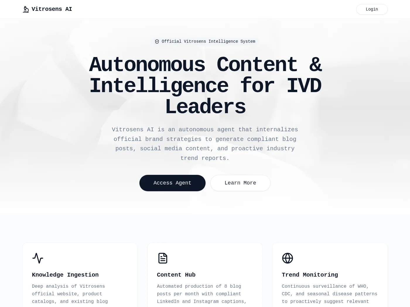 Vitrosens AI Content Agent
