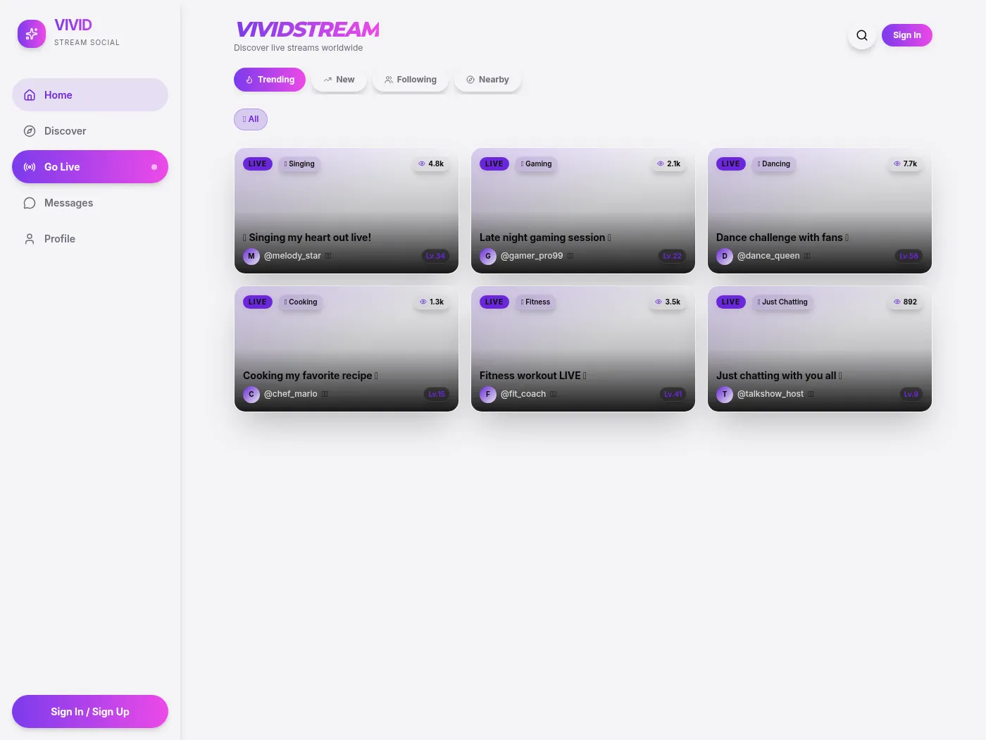 VividStream Social