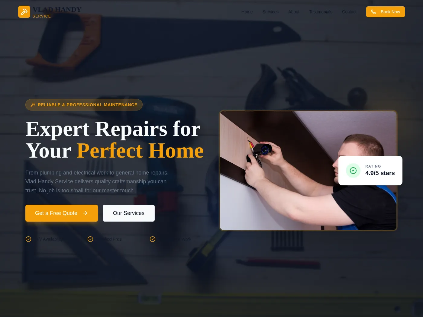 Vlad Handy Service Webpage