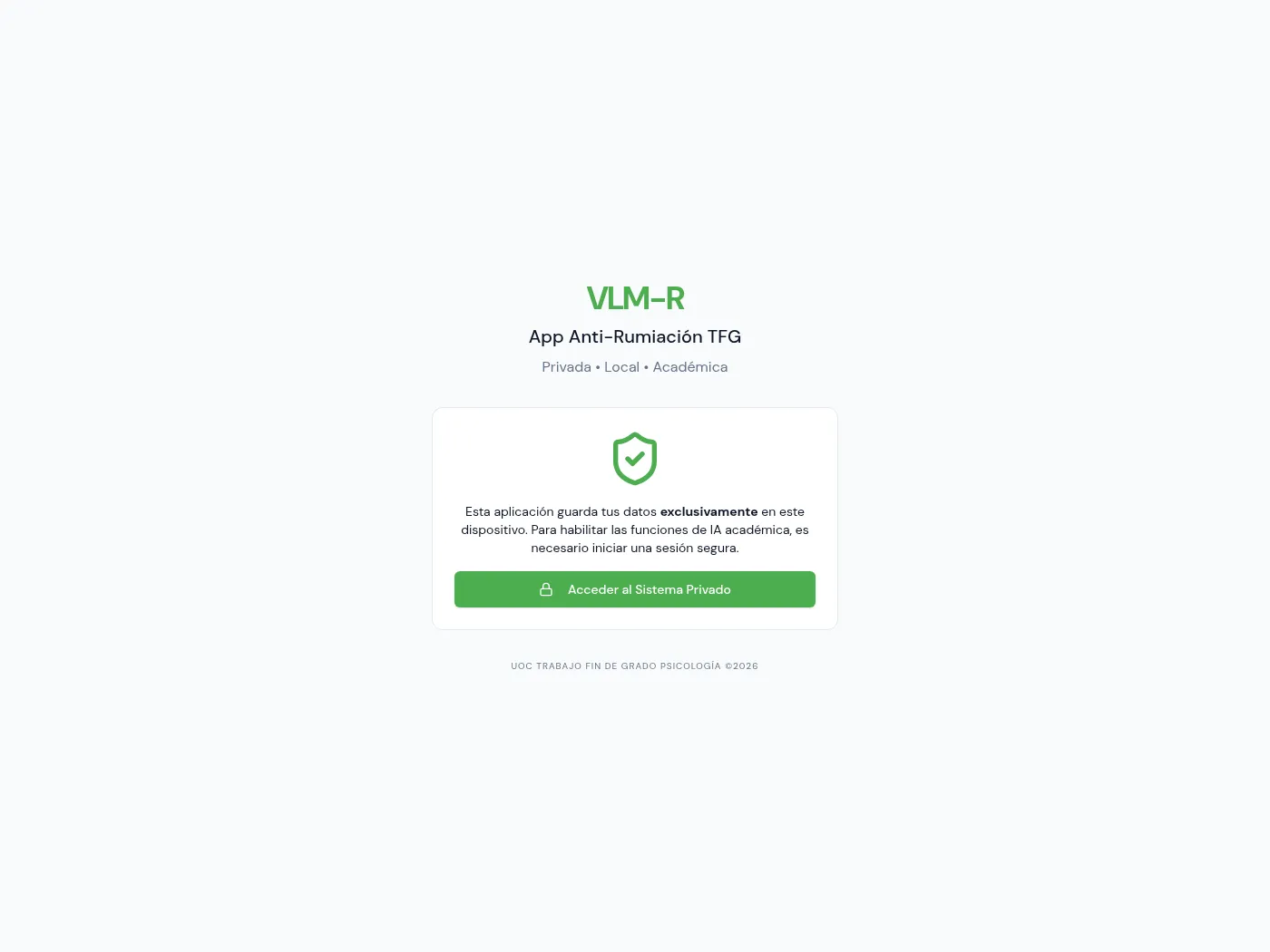 VLM-R Anti-Rumiación App