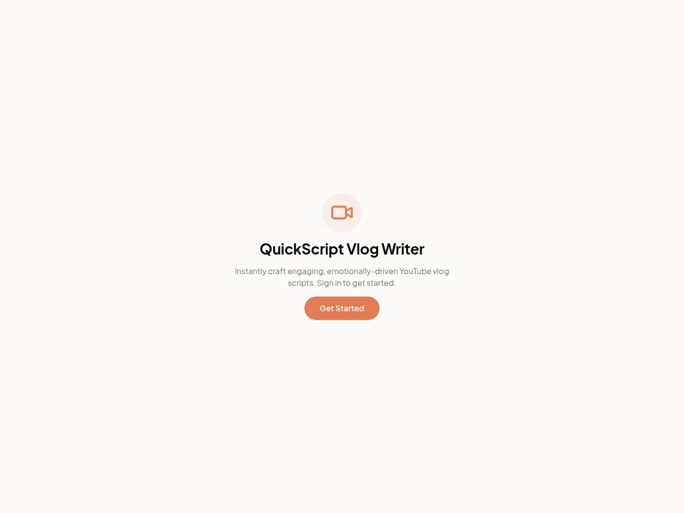 QuickScript Vlog Writer