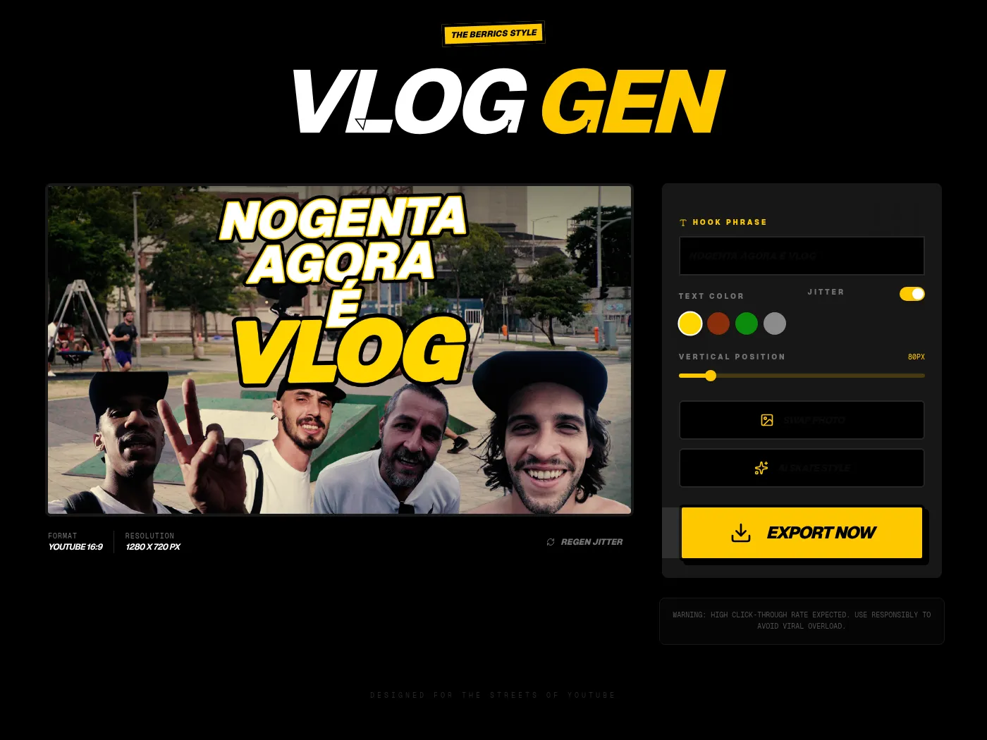 VLOG Thumbnail Generator