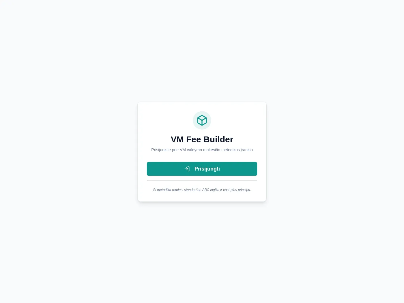 VM Fee Methodology Builder