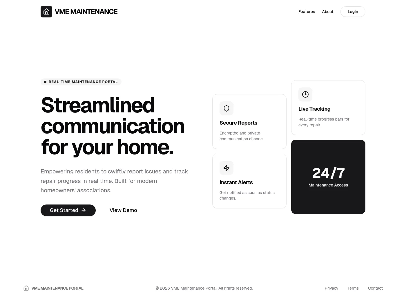 VME Maintenance Portal