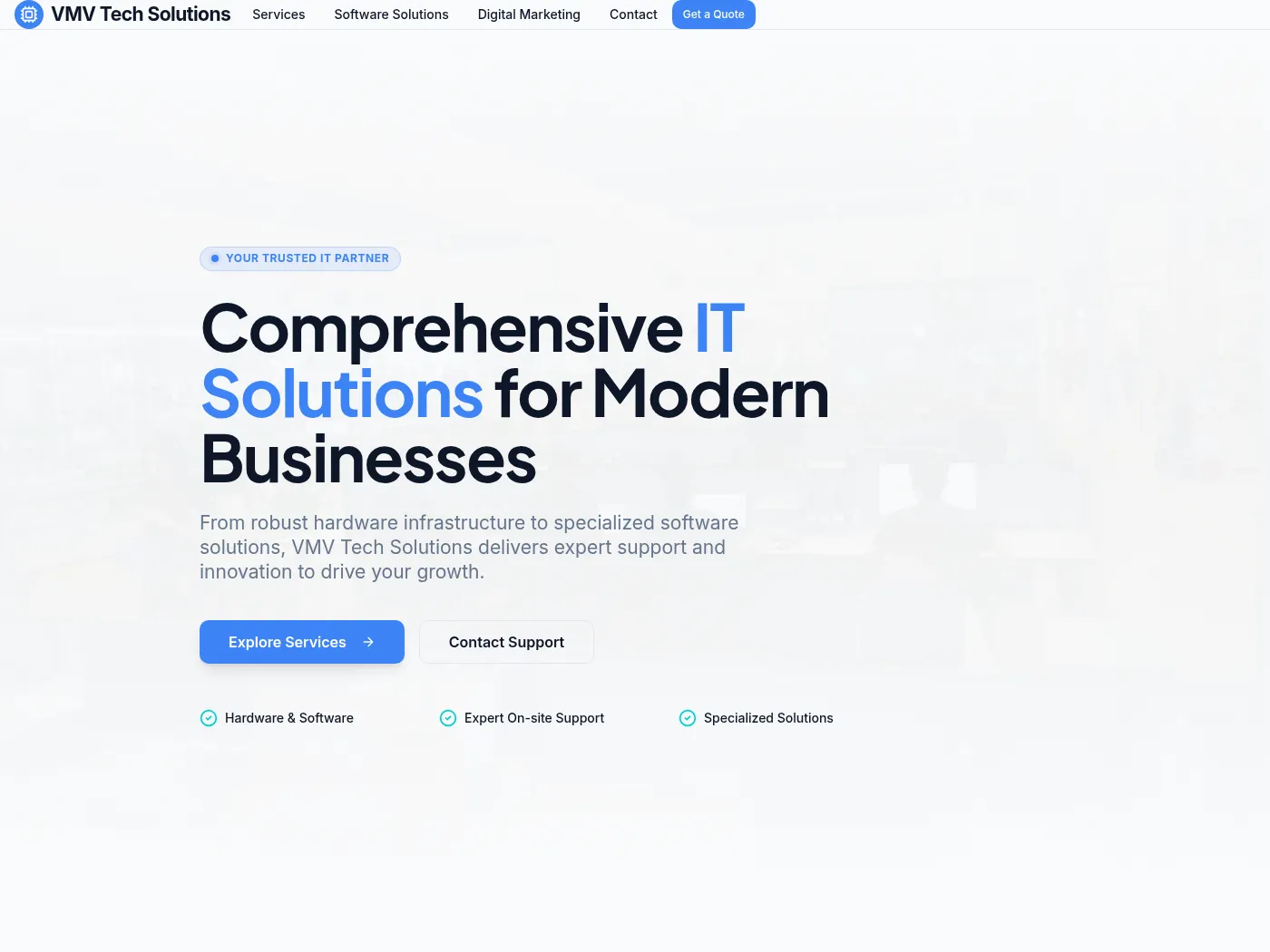 VMV Tech Solutions Site