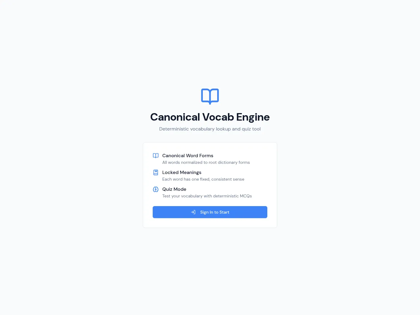 Canonical Vocab Engine