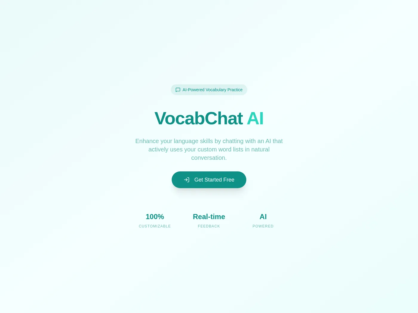 Vocabulary Chat AI