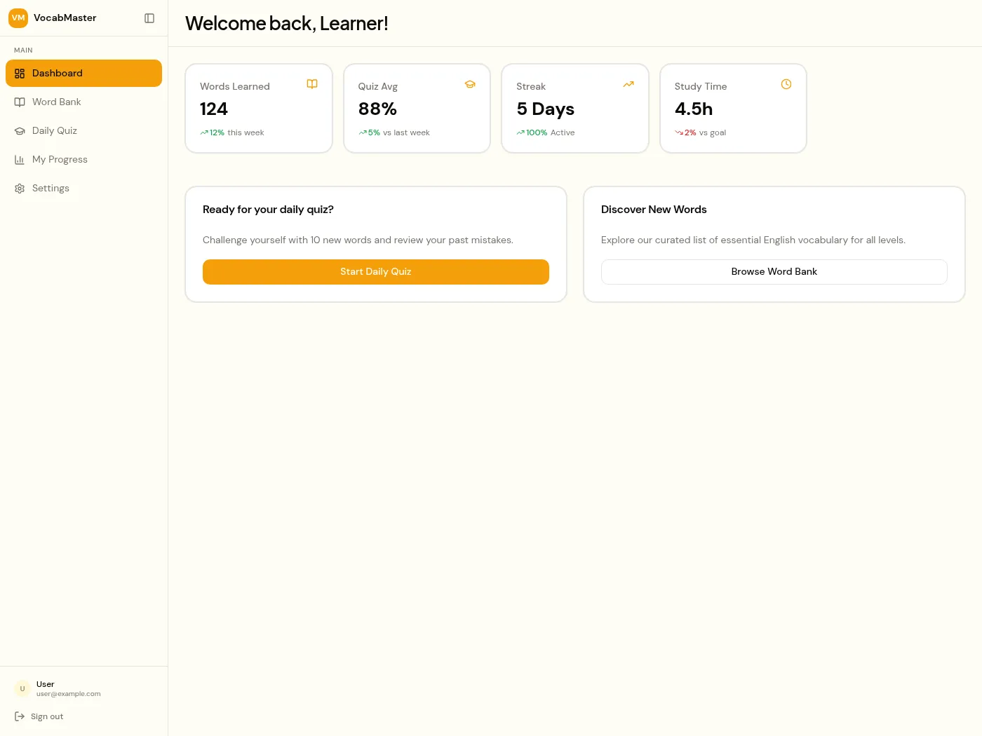 VocabMaster Web App