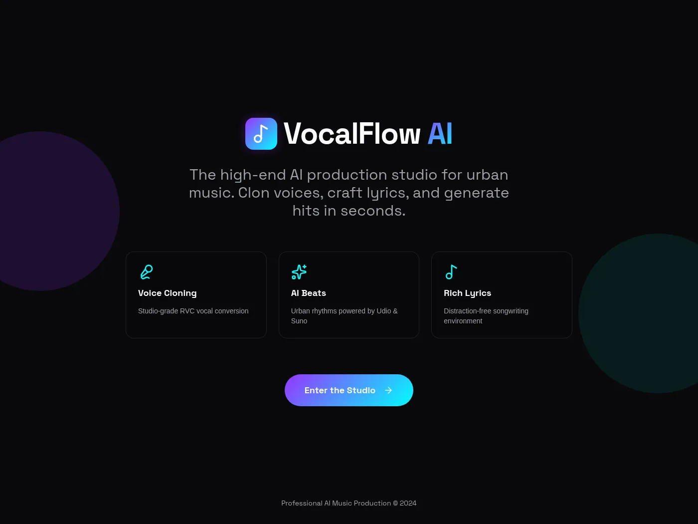 VocalFlow AI Studio