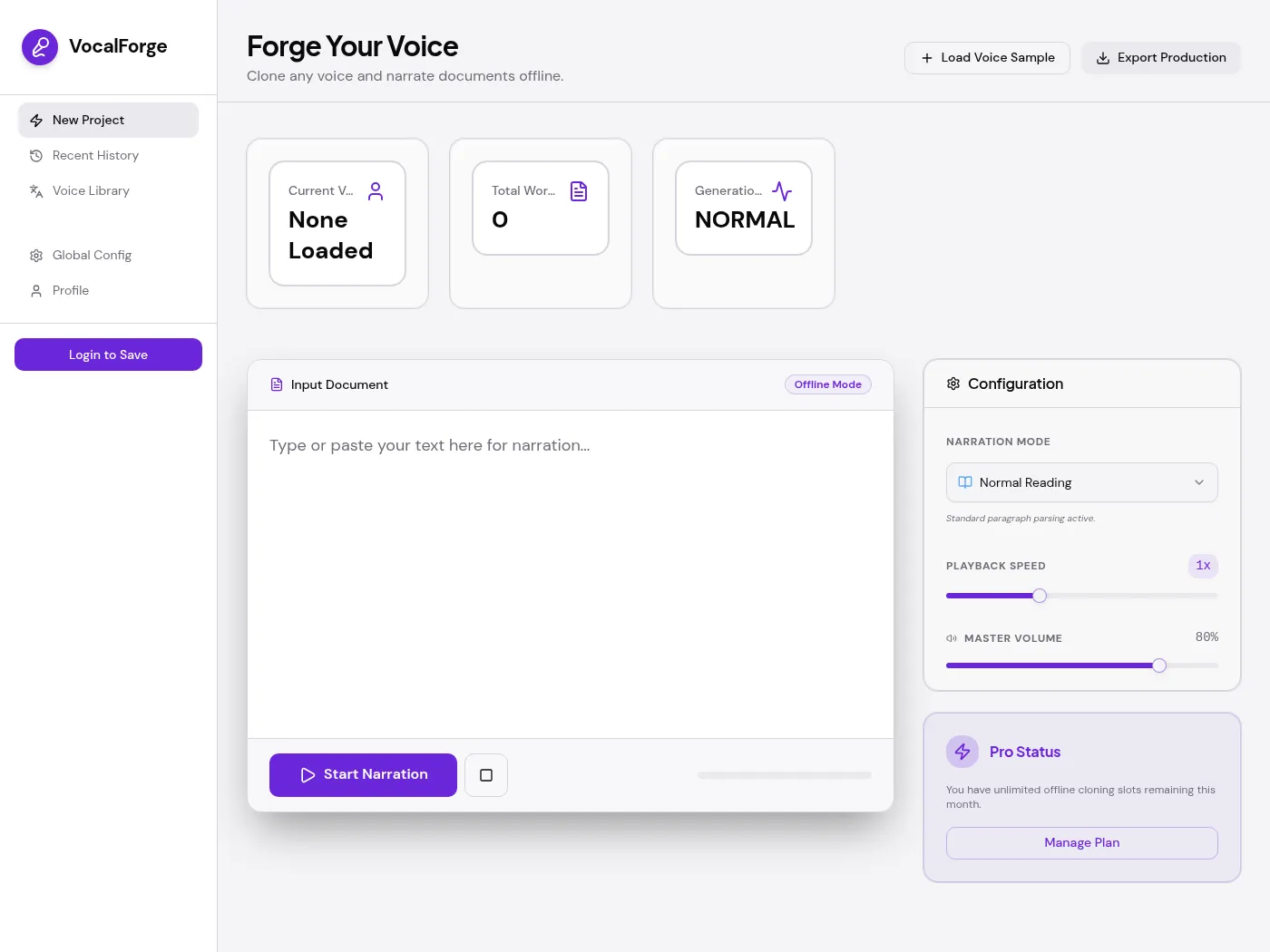 VocalForge Desktop TTS
