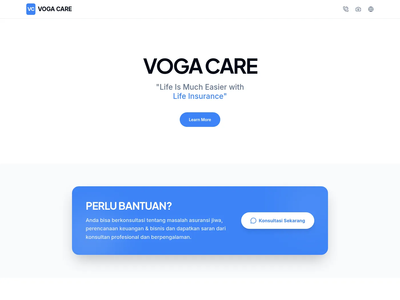 VogaCare Landing Clone