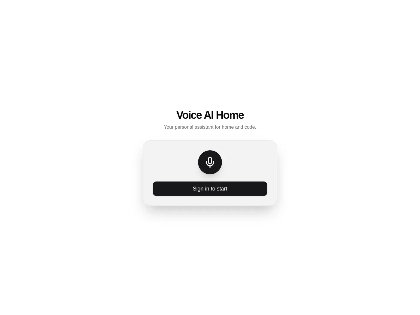 Voice AI Home Assistant