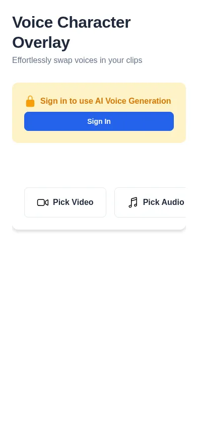 Voice Overlay Character