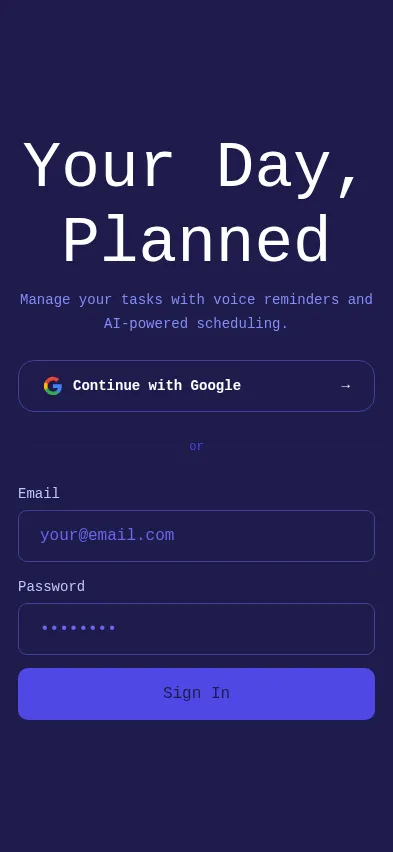 Daily Planner Voice Assistant