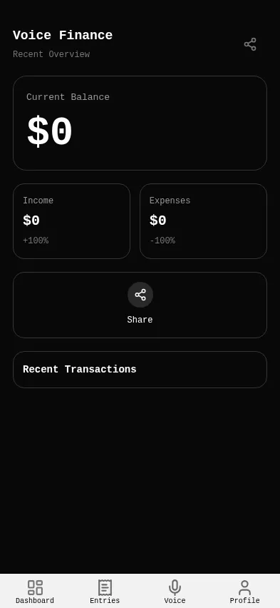 Voice Finance Dashboard