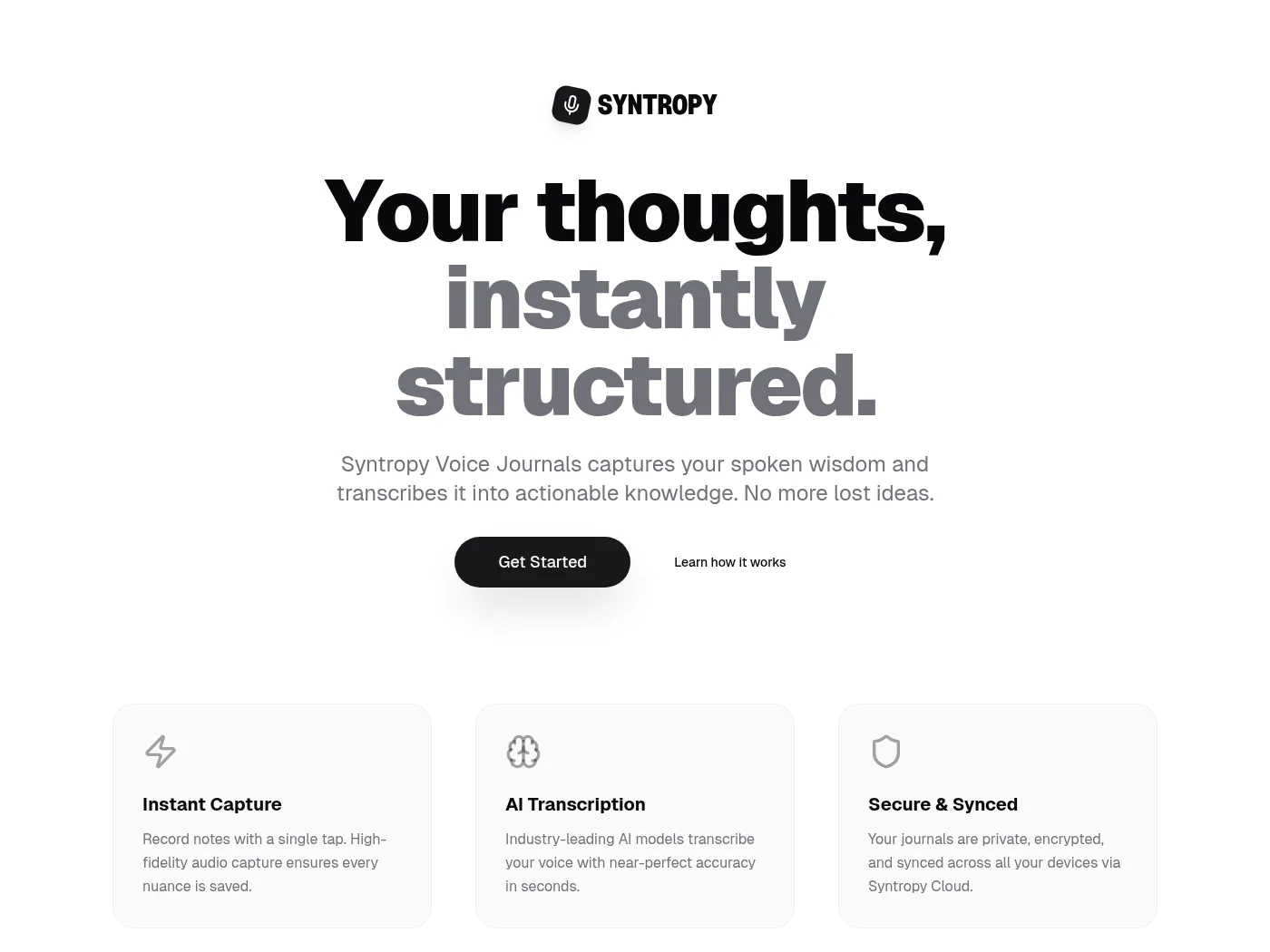 Syntropy Voice Journals