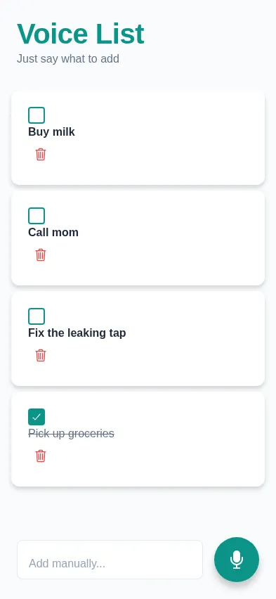Voice List App
