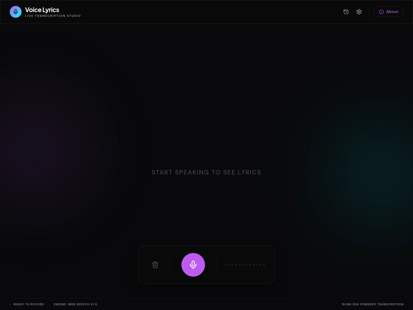 Voice Lyrics Screen