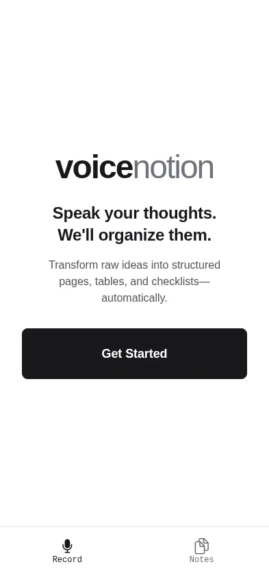 Voice Notion Mobile