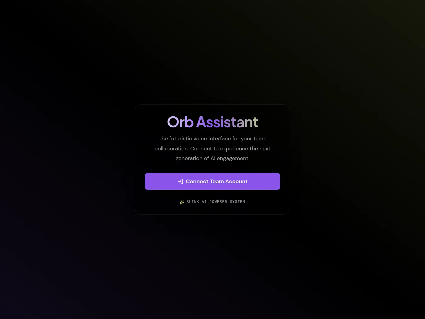 Orb Voice Assistant Page