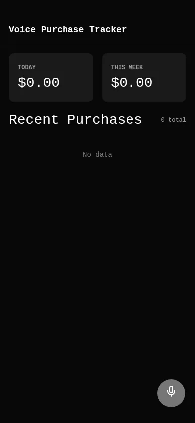 Voice Purchase Tracker
