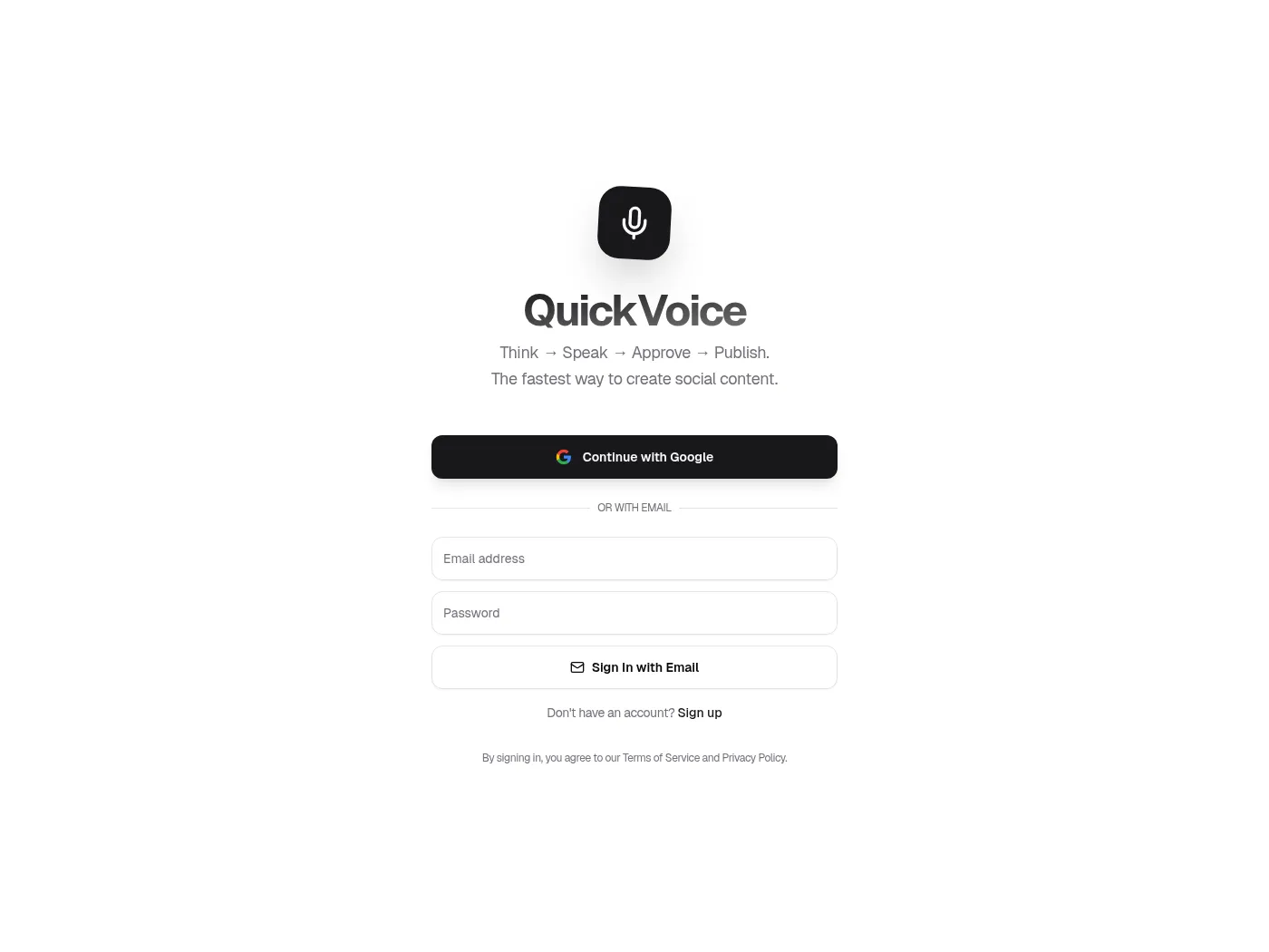 QuickVoice Social Creator