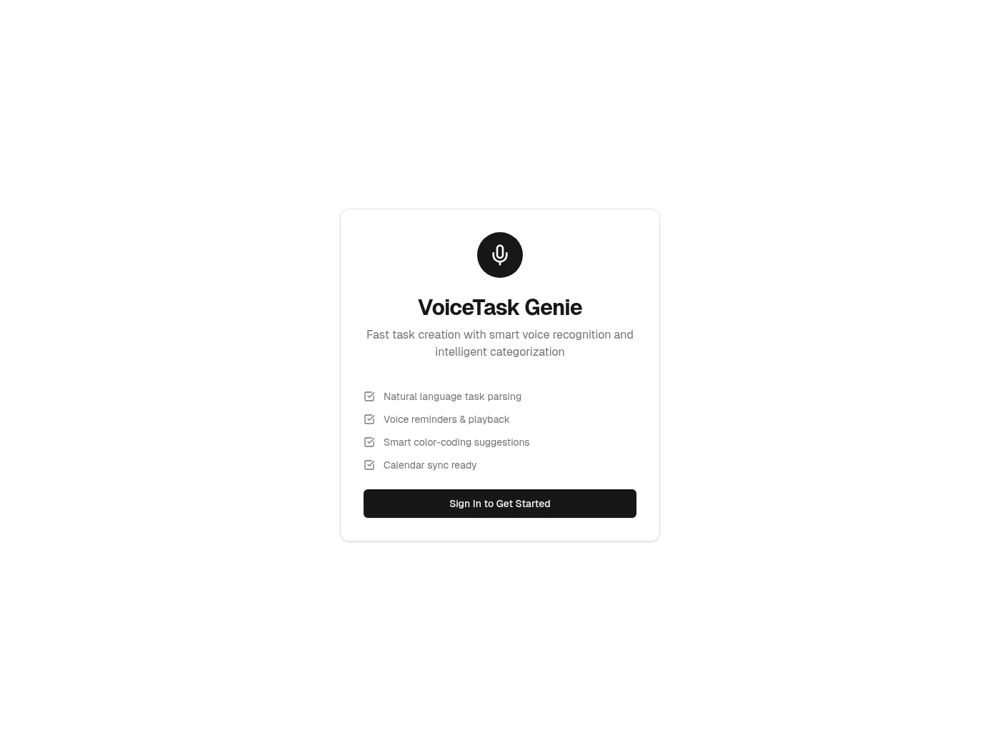 VoiceTask Genie