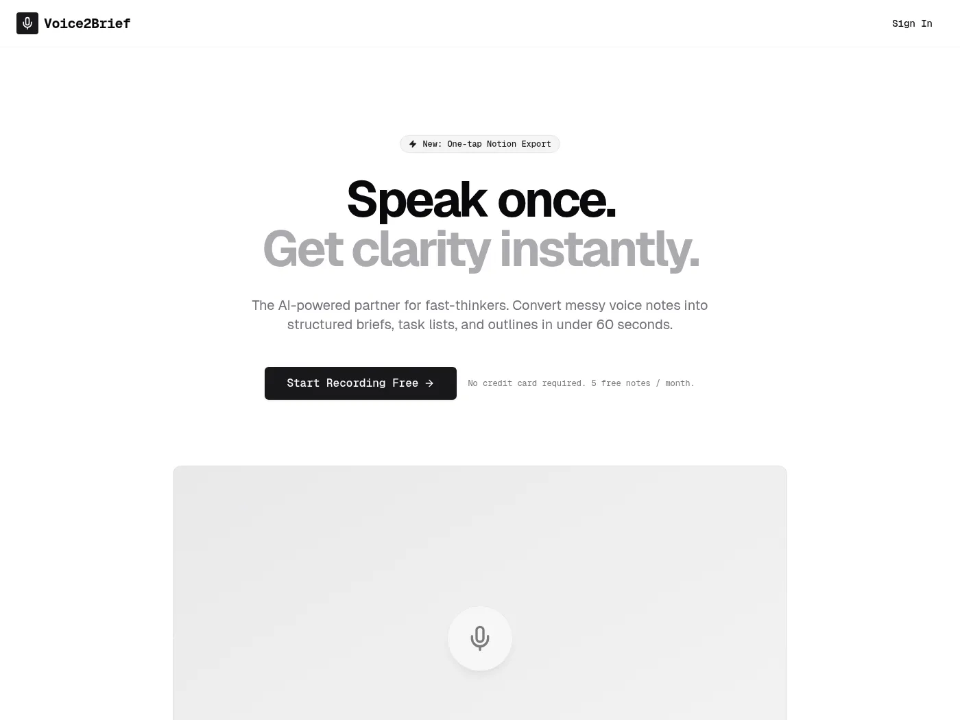 Voice2Brief