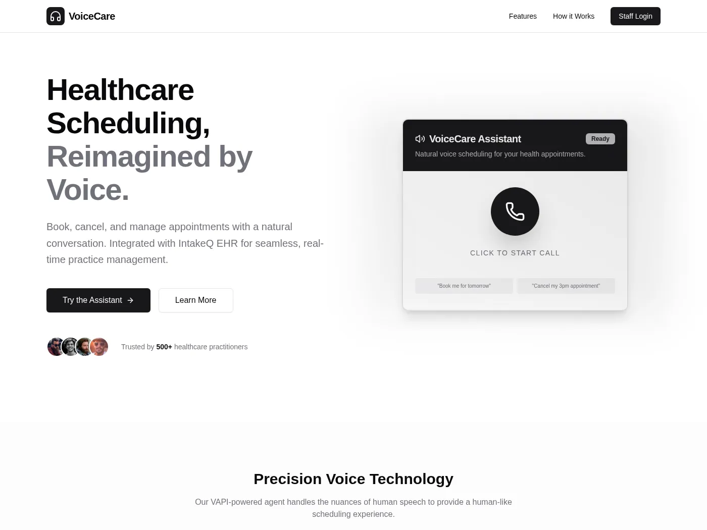 VoiceCare Scheduler
