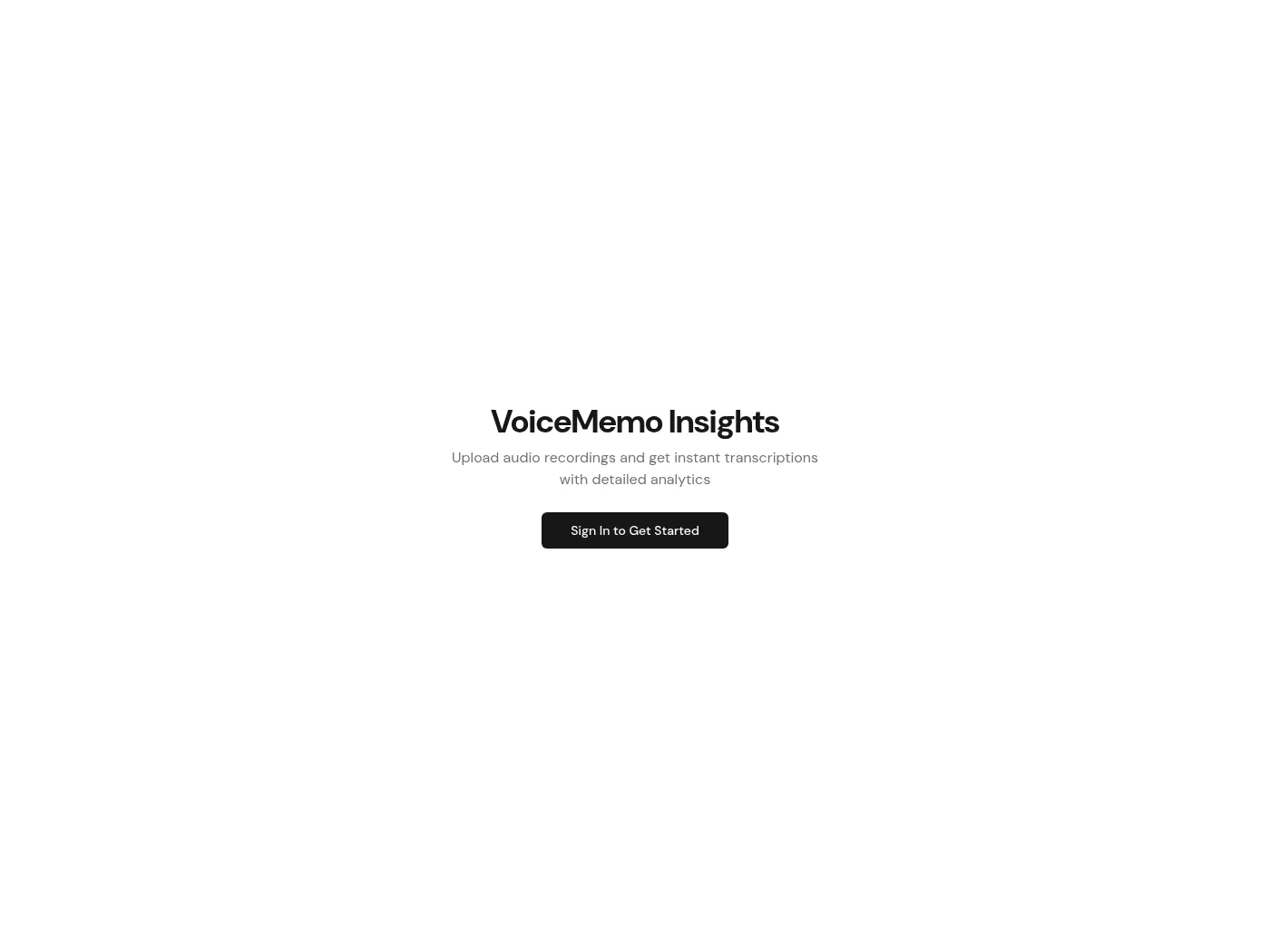 VoiceMemo Insights