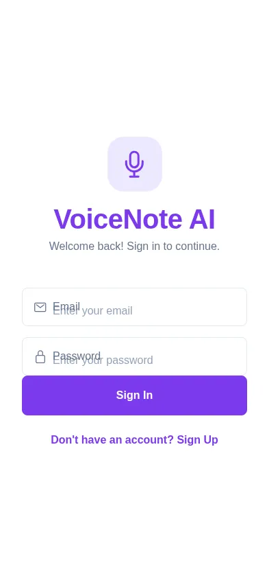 VoiceNote AI Assistant
