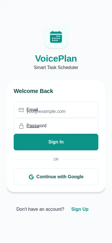 VoicePlan Scheduler