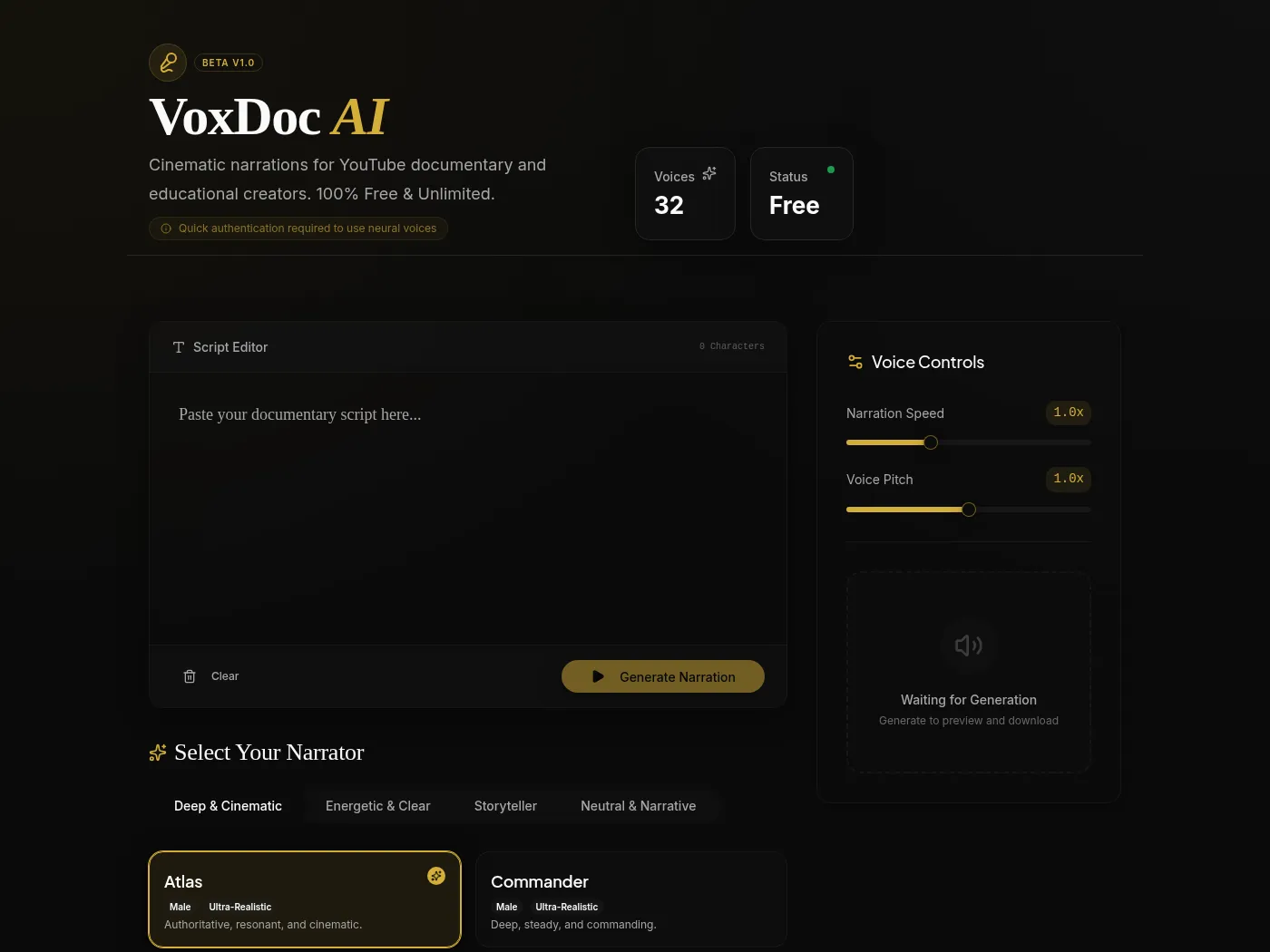 VoxDoc AI Voice Studio