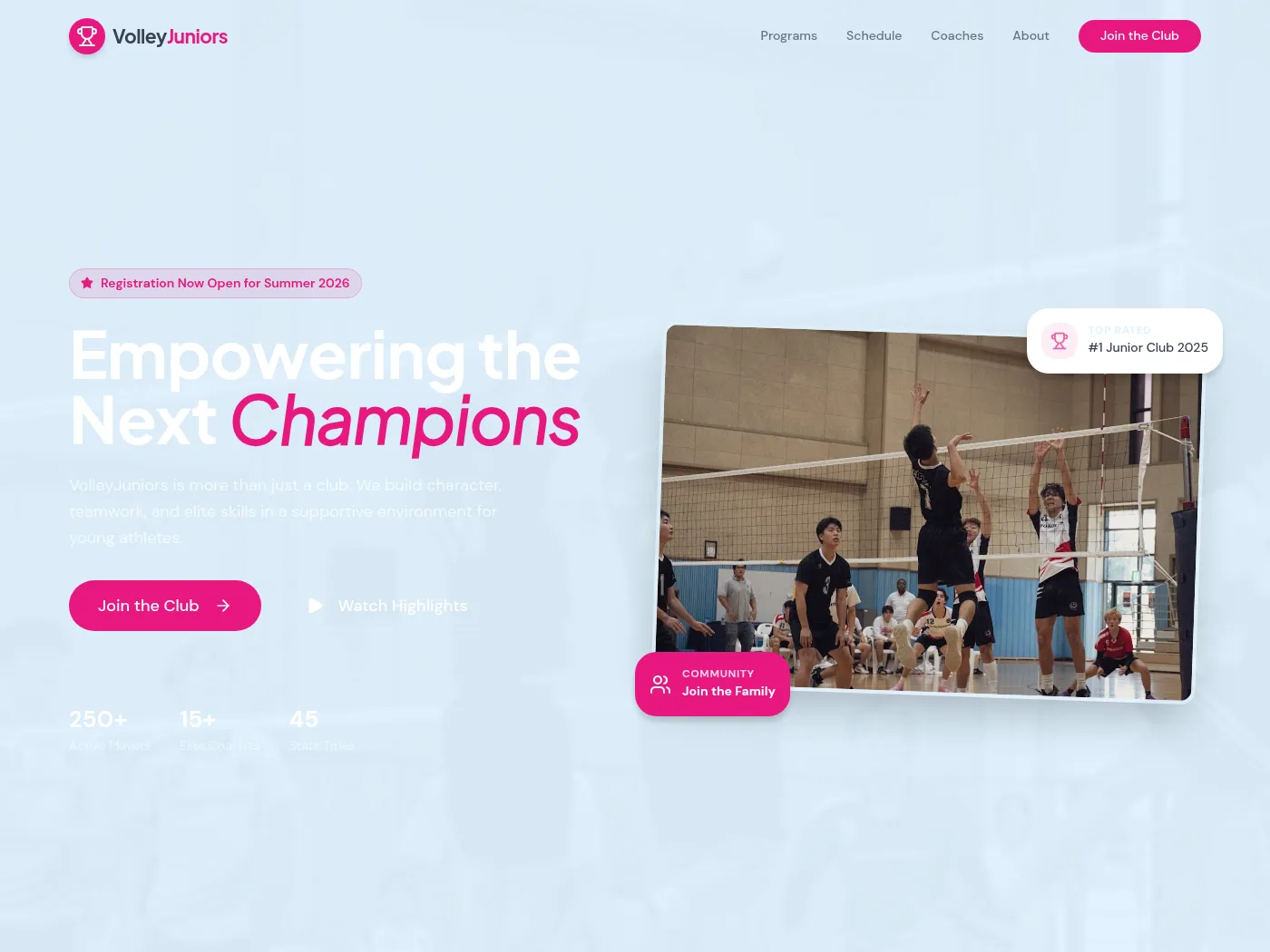VolleyJuniors Club Site