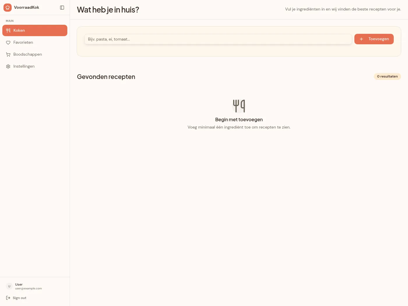VoorraadKok Kookhulp